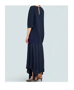 SEMICOUTURE Short-sleeved Paneled Dress With Pleats