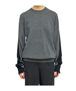 SEMICOUTURE Crew Neck Sweater With Silk Paneling
