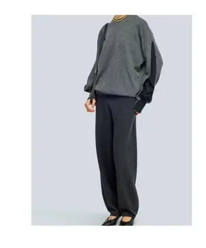 SEMICOUTURE Crew Neck Sweater With Silk Paneling