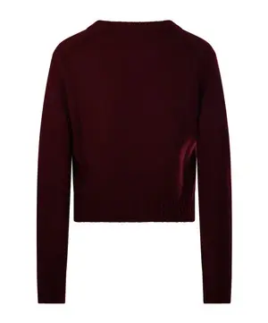 BE YOU Ribbed-knit Round-neck Sweater
