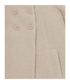 Monnalisa Double-breasted Peter Pan-collar Coat