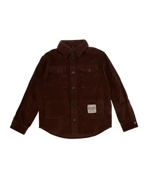 N.21 Corduroy Long Sleeve Shirt With Appliqués