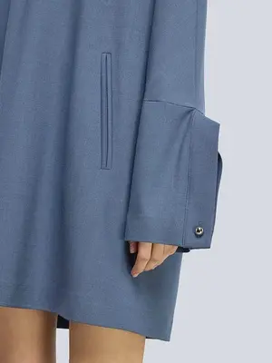 SEMICOUTURE V-neck Long Sleeve Mini Dress