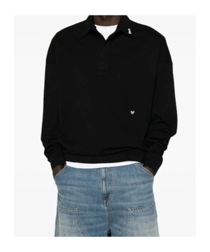 Rhude Logo-embroidered Long-sleeve Polo Shirt