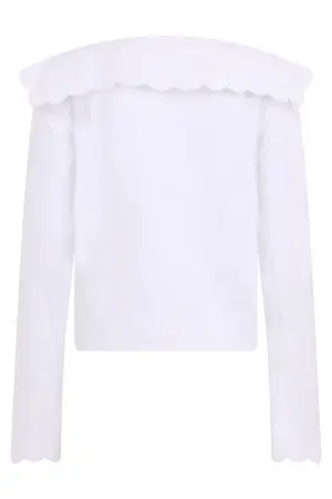 Philosophy Di Lorenzo Serafini Scalloped Bow Cropped Top