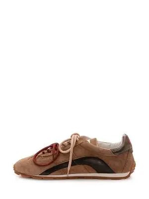 Dsquared2 Round Toe Lace-up Sneakers - Brown