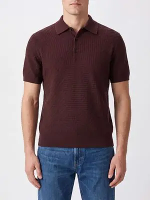Brioni Trama Textured Knit Polo Shirt