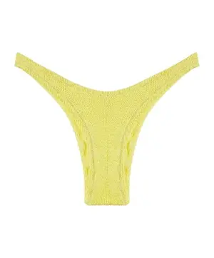 REINA OLGA Ginny Crinkled Bikini Bottom - Light Yellow