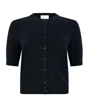 LISA YANG Short Sleeve Button Cardigan