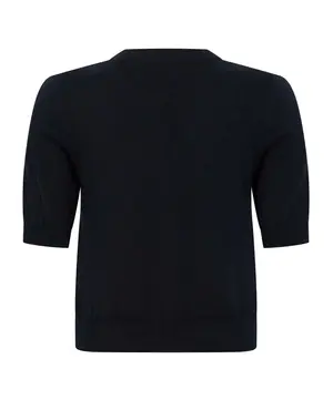 LISA YANG Short Sleeve Button Cardigan