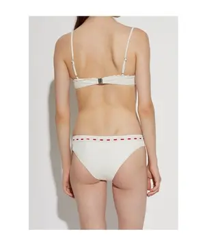 Posse Pia Scalloped Bikini Top - White