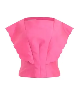 Philosophy Di Lorenzo Serafini Scalloped Cropped Top - Pink