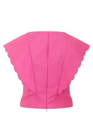 Philosophy Di Lorenzo Serafini Scalloped Cropped Top