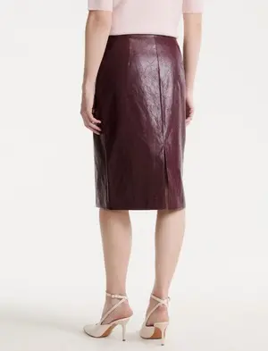 Marella Biada Faux Leather Pencil Skirt