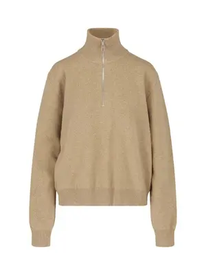RÓHE Zip Knitted Polo Sweater