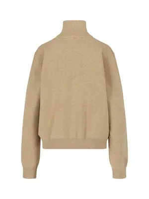 RÓHE Zip Knitted Polo Sweater