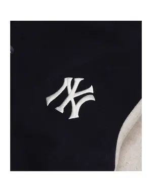 SPORTY  RICH Sporty & Rich Varsity Jacket With Striped Trim