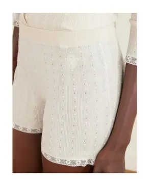 Gucci Lace Detail Elastic Waist Shorts
