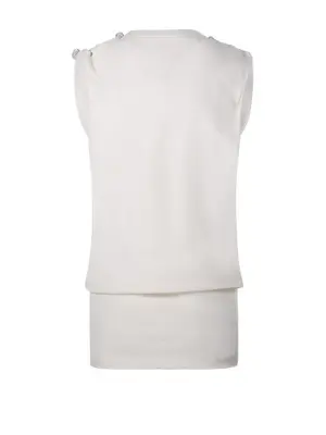 Giuseppe Di Morabito Sleeveless Round Neck Dress With Shoulder Embellishments