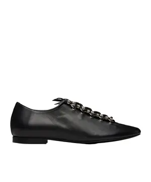 TOGA VIRILIS Leather Derby With Patterned Hardware