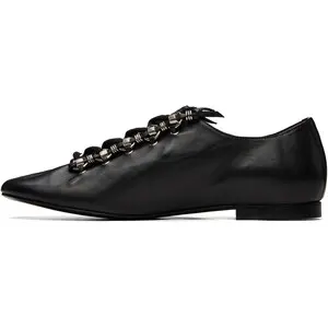TOGA VIRILIS Leather Derby With Patterned Hardware