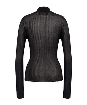 DONDUP Ribbed Knit Long Sleeve Cardigan