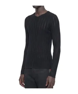 Gucci Semi-transparent V-neck Pullover