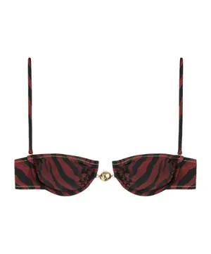 REINA OLGA Hammond Tiger-print Underwired Bikini Top - No