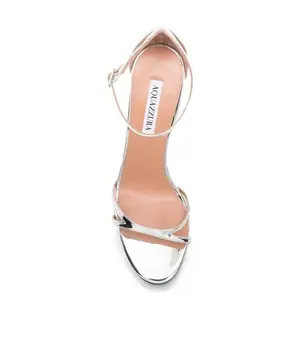 AQUAZZURA Nuda Metallic Heeled Sandals