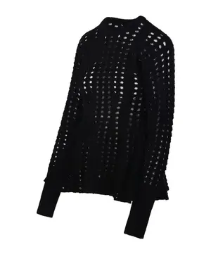 NUDE Perforated T-neck Sweater