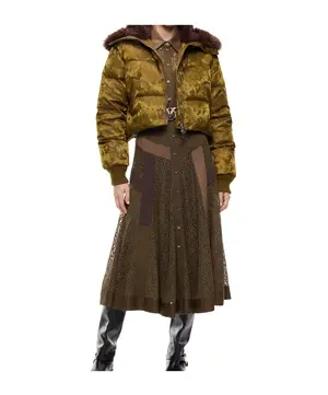 Pinko Camouflage Motif Padded Jacket