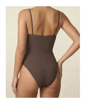 REINA OLGA Circe Crinkle-effect Swimsuit