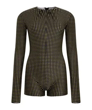 Philosophy Di Lorenzo Serafini Printed Long-sleeve Short Jumpsuit - Black