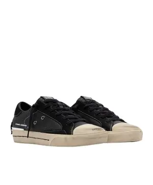 CRIME LONDON Stitch Detail Low-top Sneakers - Midnight Black