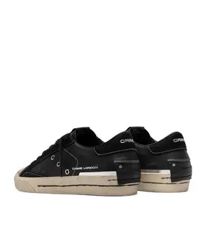 CRIME LONDON Stitch Detail Low-top Sneakers - Midnight Black