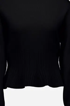 ALLUDE Boat Neck Long Sleeve Jumper