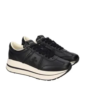 Premiata Lace-up Sneakers With Patchwork Detail