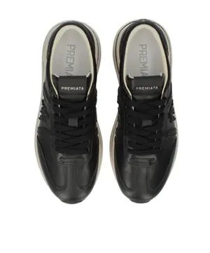 Premiata Lace-up Sneakers With Patchwork Detail