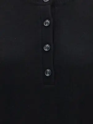 Loulou De Saison Crewneck Jumper With Front Button Fastening