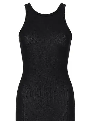 Rick Owens Ribbed Maxi Dress With Slit