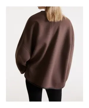 Marella Single-breasted Coat With Leather Detailing - No