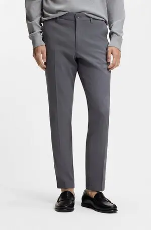 Hugo Boss Pressed-crease Tapered Trousers