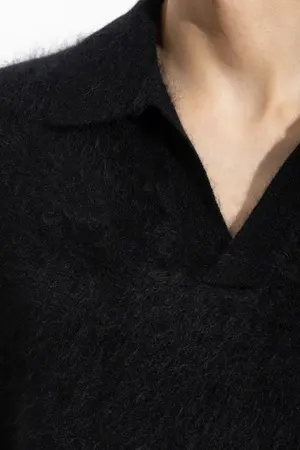 LISA YANG Omar Brushed Knit Polo Top