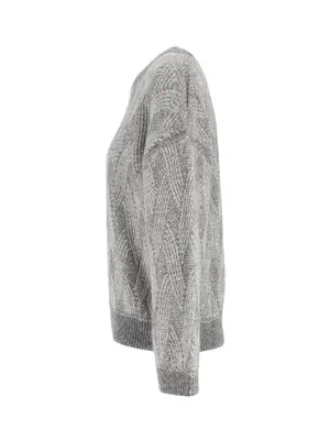Peserico Geometric Patterned Crew Neck Sweater