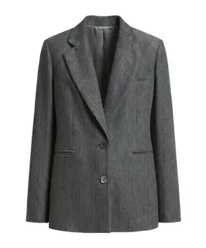 Peserico Glitter-effect Pinstripe Blazer