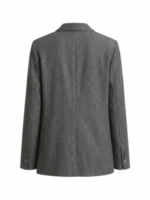 Peserico Glitter-effect Pinstripe Blazer