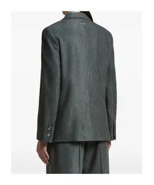 Peserico Glitter-effect Pinstripe Blazer