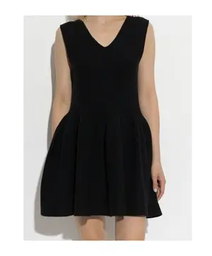 LISA YANG Wrenley V-neck Sleeveless Mini Dress