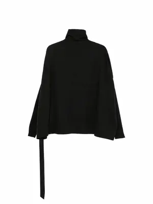 Rick Owens Asymmetric Zip Funnel Neck Sweatshirt