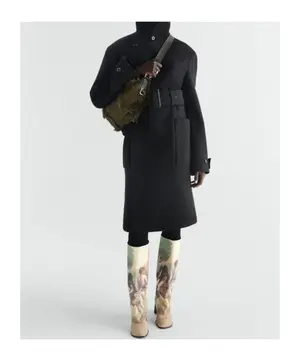 LEMAIRE Fitted Wrap Coat In Felted Wool And Alpaca Blend